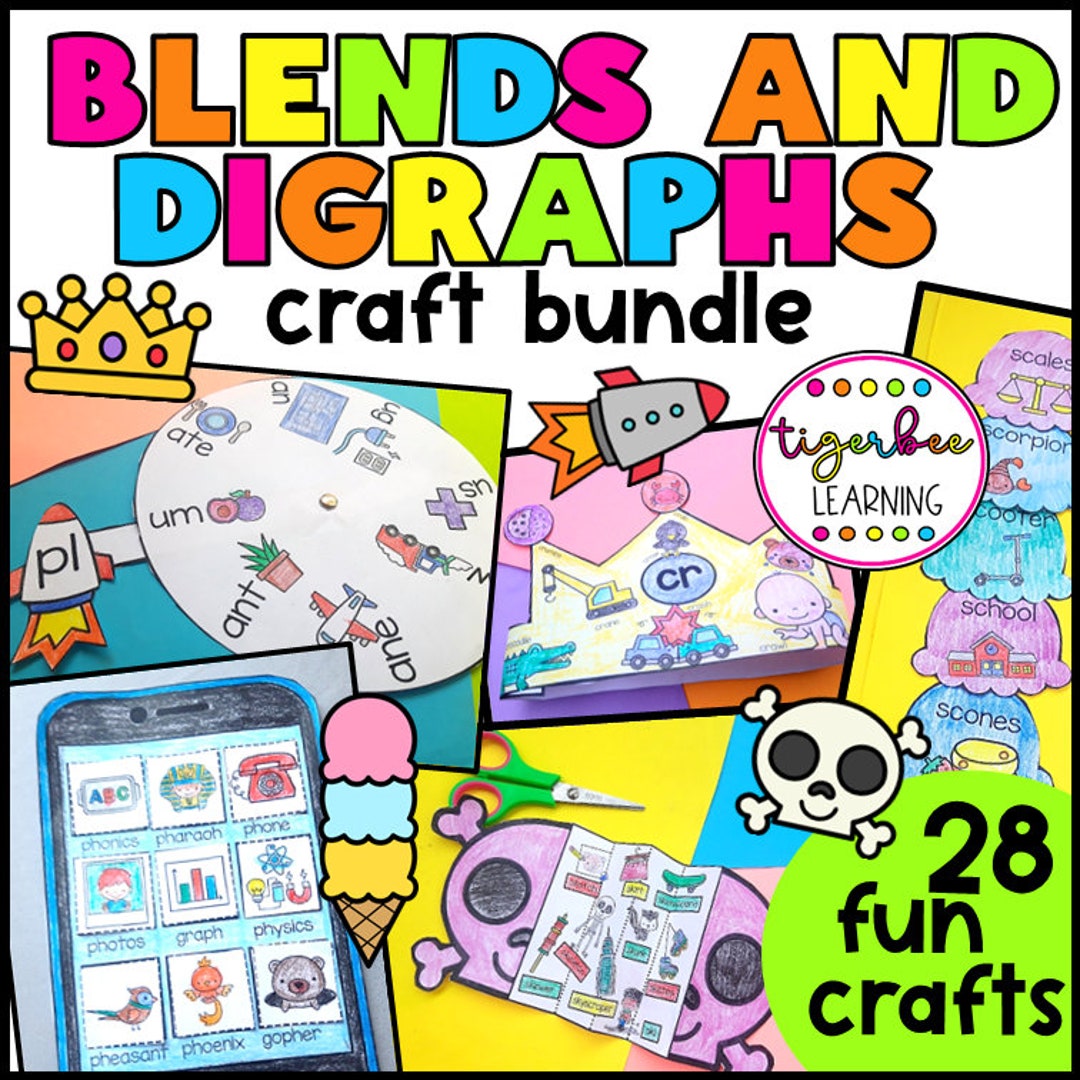 Blends and Digraphs Phonics Crafts - Etsy
