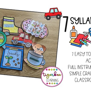 7 Syllable Types Crafts | Phonics Practice Activities - Etsy