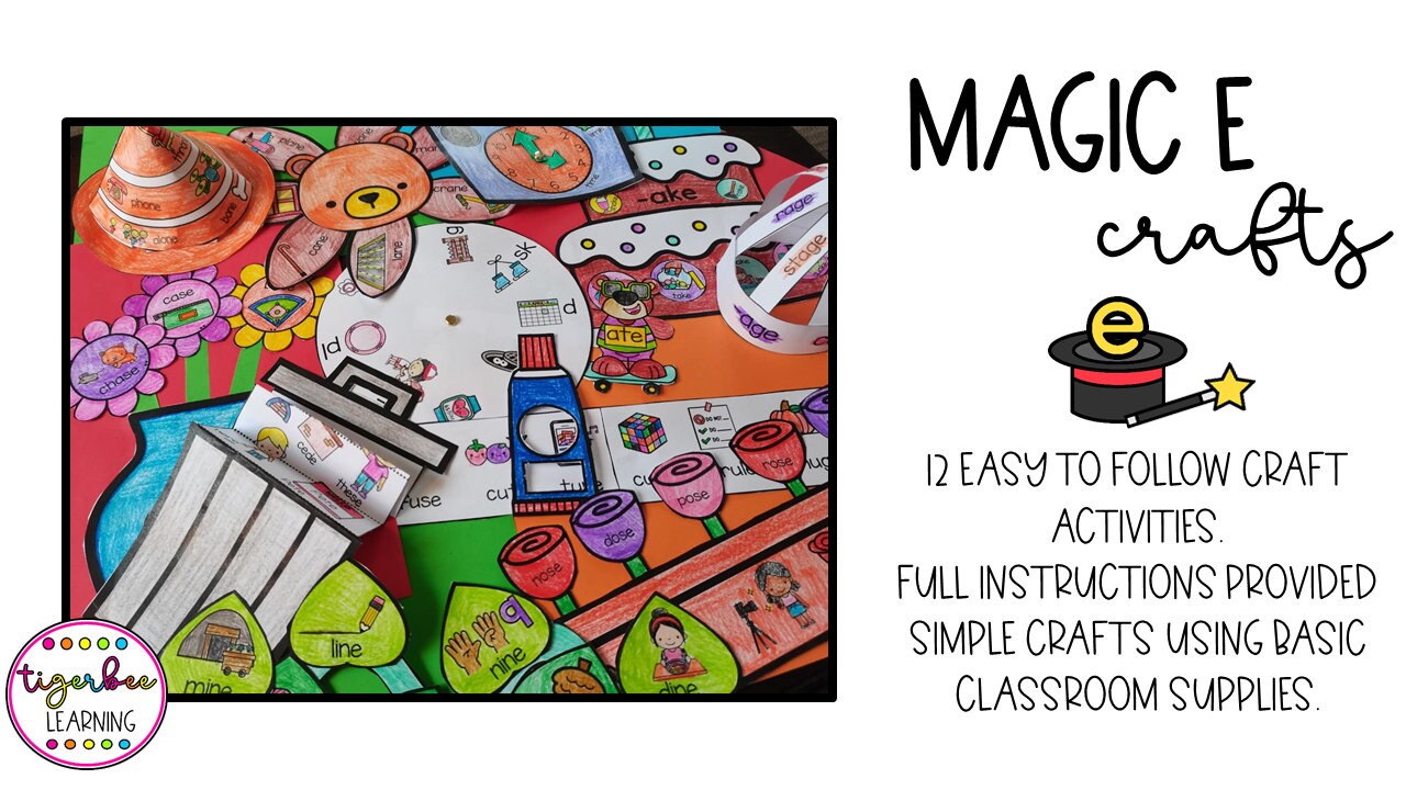 Long Vowel Magic E Word Family Phonics Craft Projects - Etsy Canada