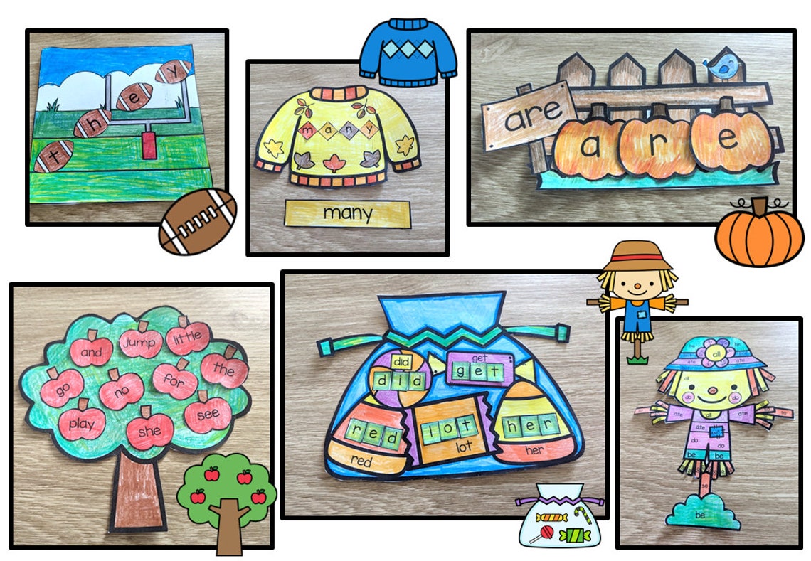 Fall Sight Words Crafts | Editable Sight Words Crafts - Etsy