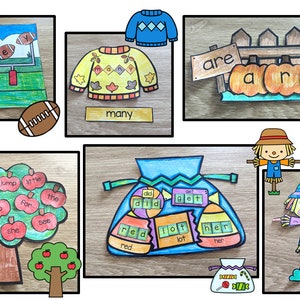 Fall Sight Words Crafts | Editable Sight Words Crafts - Etsy