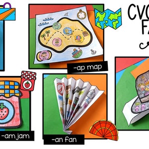 Short Vowel Word Family Crafts CVC Words Crafts - Etsy