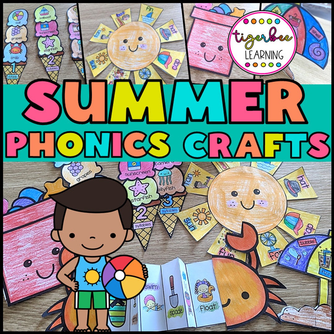 Summer Phonics Crafts: CVC, Blends, Magic E, Syllables and More - Etsy