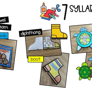 7 Syllable Types Crafts | Phonics Practice Activities - Etsy