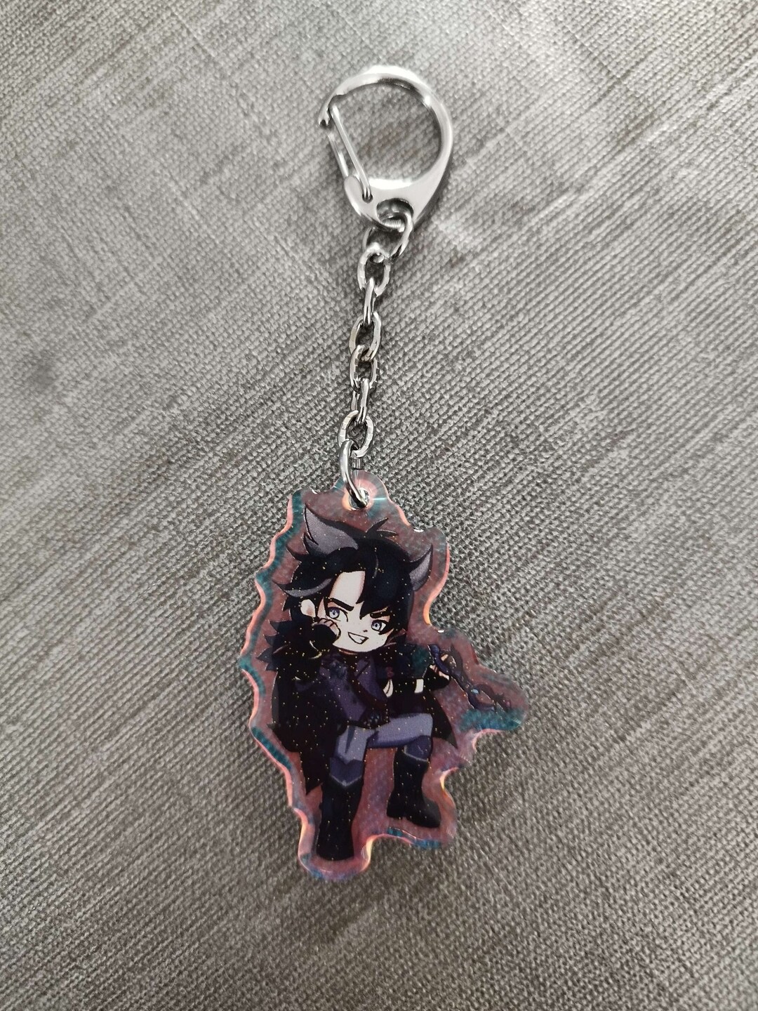 Genshin Impact Chibi Keychain Wriothesley - Etsy