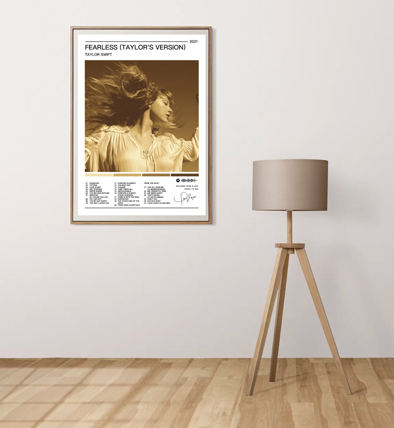 Taylor | Fearless Taylors Version Album Poster, taylor version Merch ...