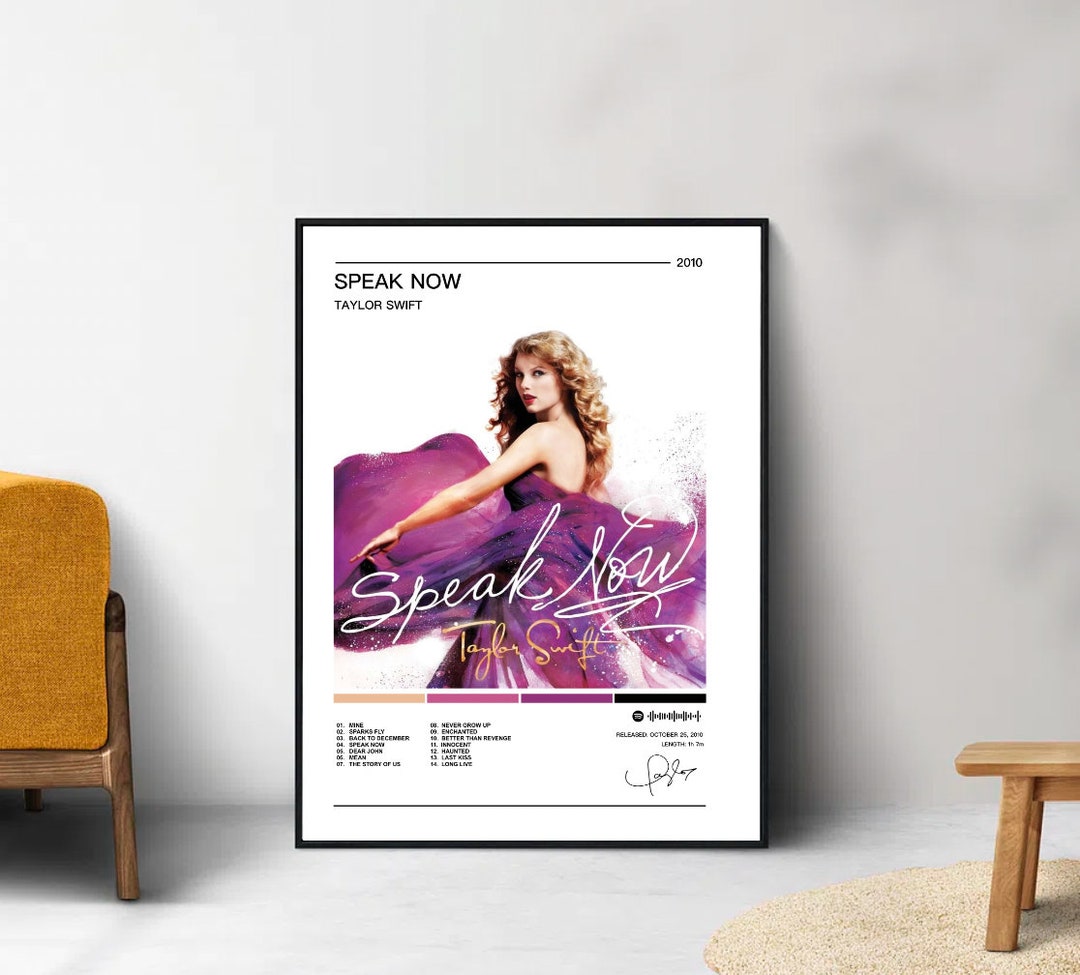 Taylor Swift Speak Now Album Poster Swiftie Merch Custom Poster Wall ...