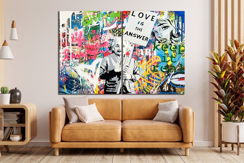 Modern Urban Graffiti Artwork Inspirational Banksy Pop Art Poster ...