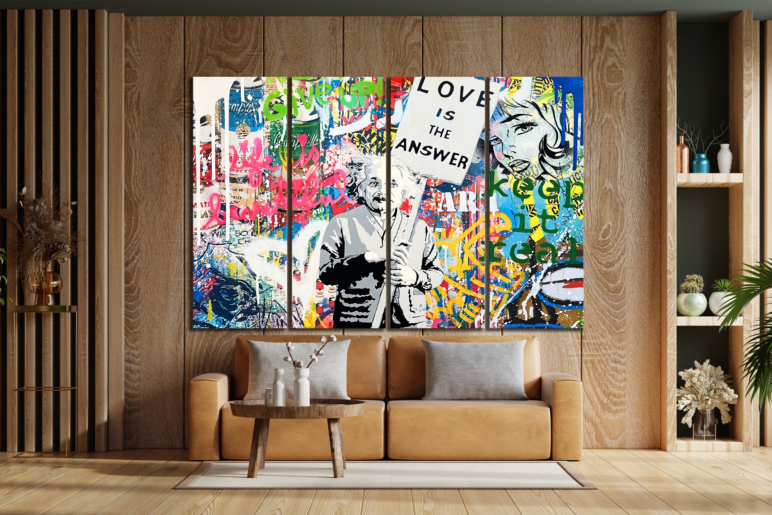 Modern Urban Graffiti Artwork Inspirational Banksy Pop Art Poster ...