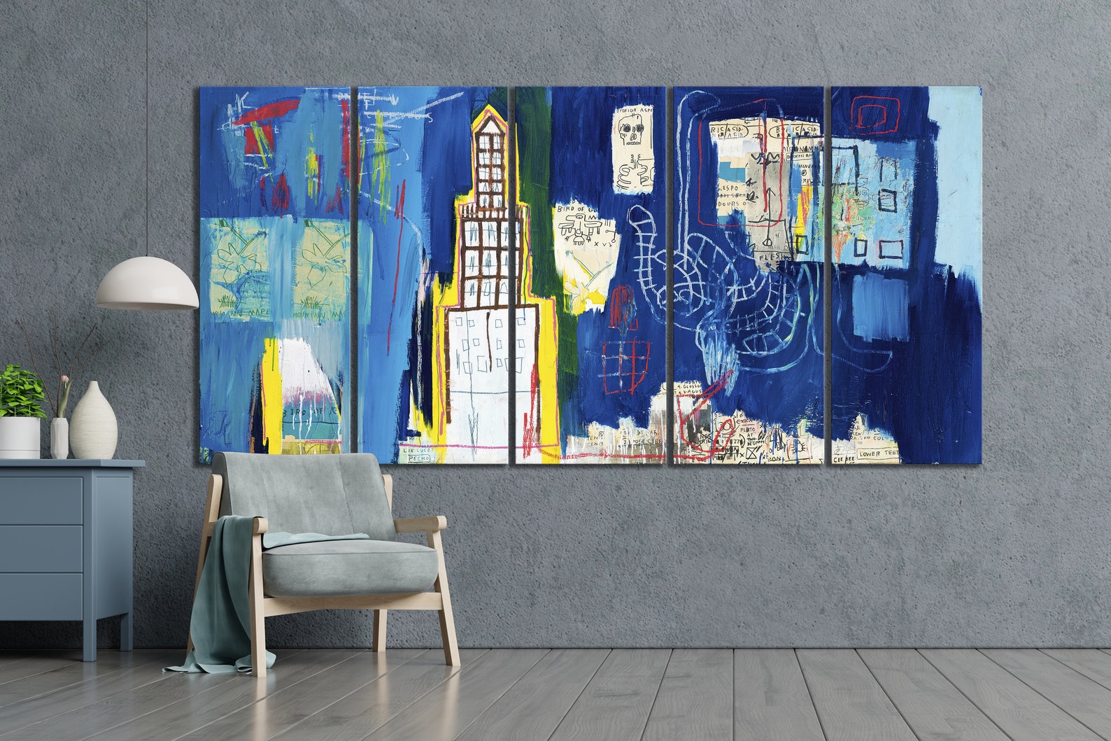 Jean Michel Basquiat Street Art Leinwand Inspiration Graffiti Wandkunst Basquiat Moderne große ...