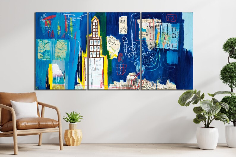 Jean Michel Basquiat Street Art Leinwand Inspiration Graffiti Wandkunst Basquiat Moderne große ...