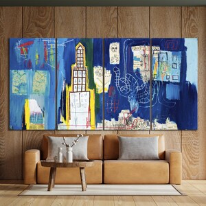 Jean Michel Basquiat Street Art Leinwand Inspiration Graffiti Wandkunst Basquiat Moderne große ...