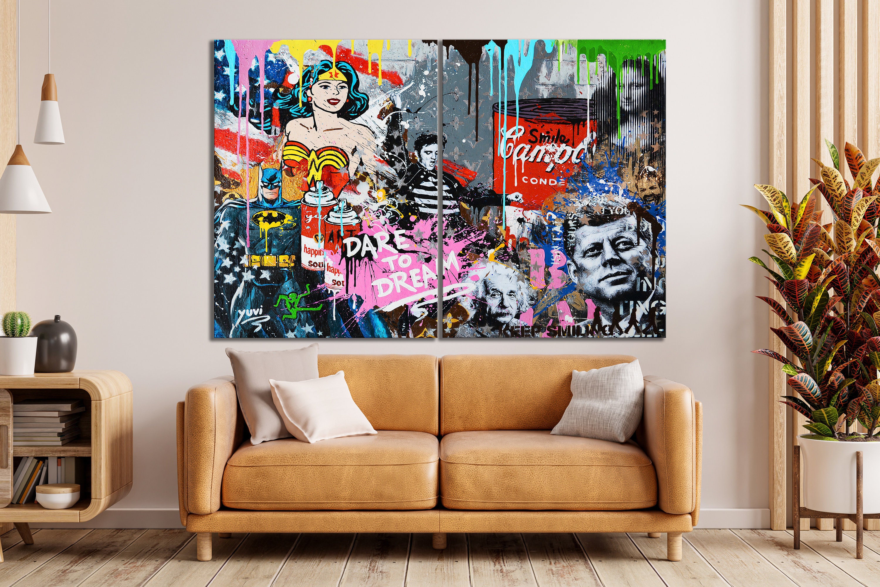 Dare to Dream Banksy Modern Wall Art Canvas Print Banksy Graffiti Art ...