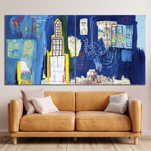 Jean Michel Basquiat Street Art Leinwand Inspiration Graffiti Wandkunst Basquiat Moderne große ...