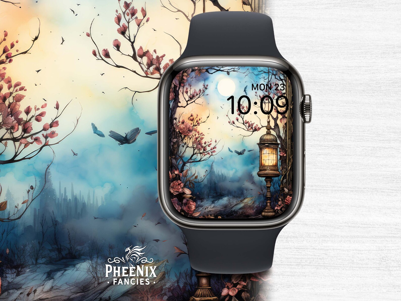 Witchy Eerie Night Smart Watch Wallpaper for iPhone Pebble Pixel Watch ...
