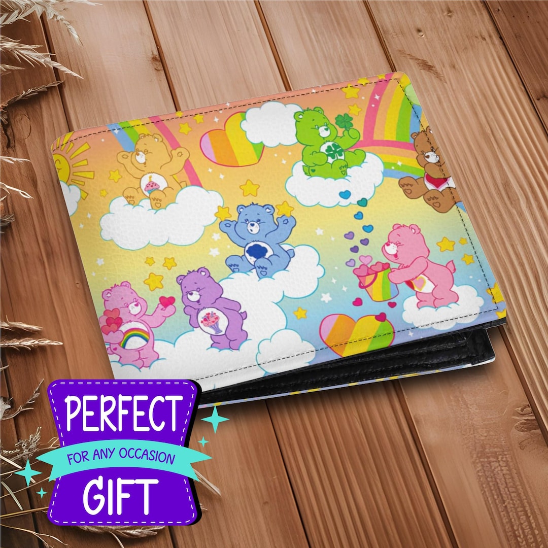 Rainbow Care Bear Wallet, Slim Vegan Card Holder for Men and Women ...