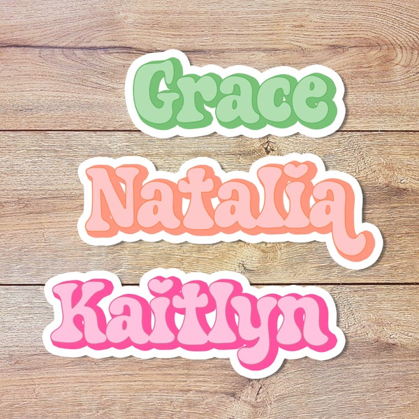 Name Stickers - Etsy