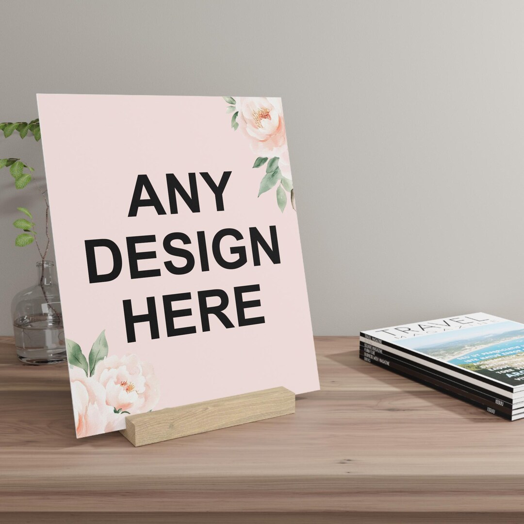 Personalised Table Sign Stand, Custom Business Promotional Sale Sign ...