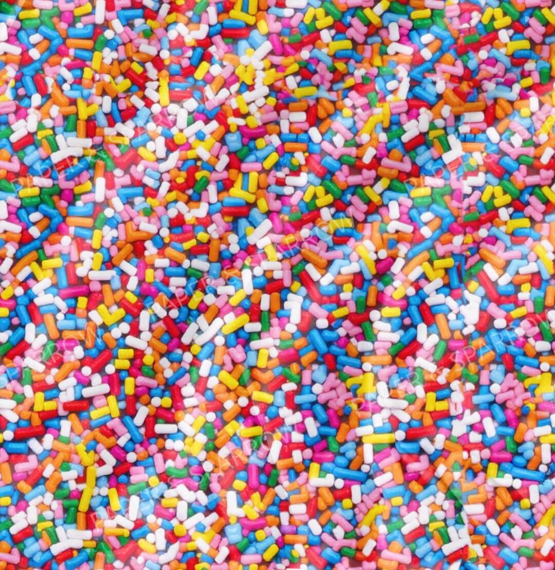 Rainbow Sprinkles Fabric, Food Candy Cotton Sewing Craft Supplies ...