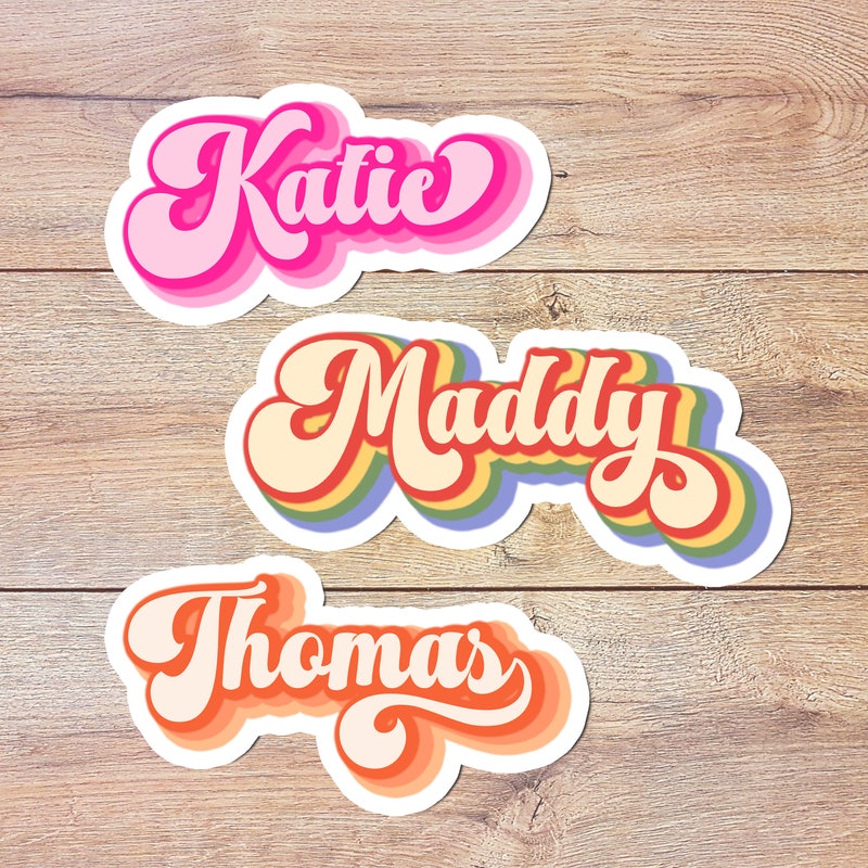 Name Stickers - Etsy
