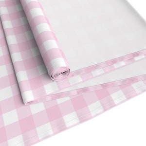 Pink Gingham Table Runner, Cottage Farmhouse Baby Shower Decor ...