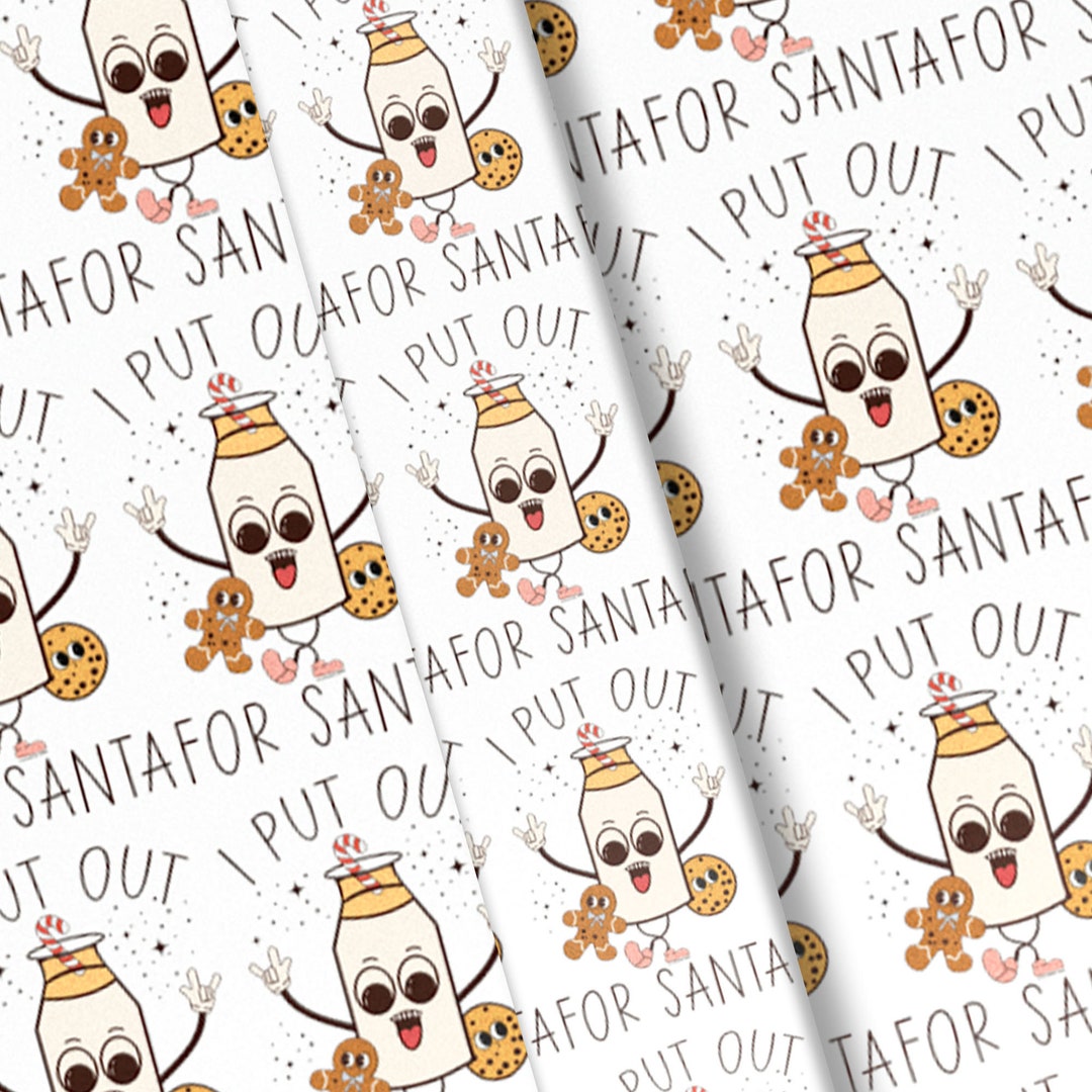 Put Out for Santa Funny Christmas Wrapping Paper Roll, Christmas Gift ...