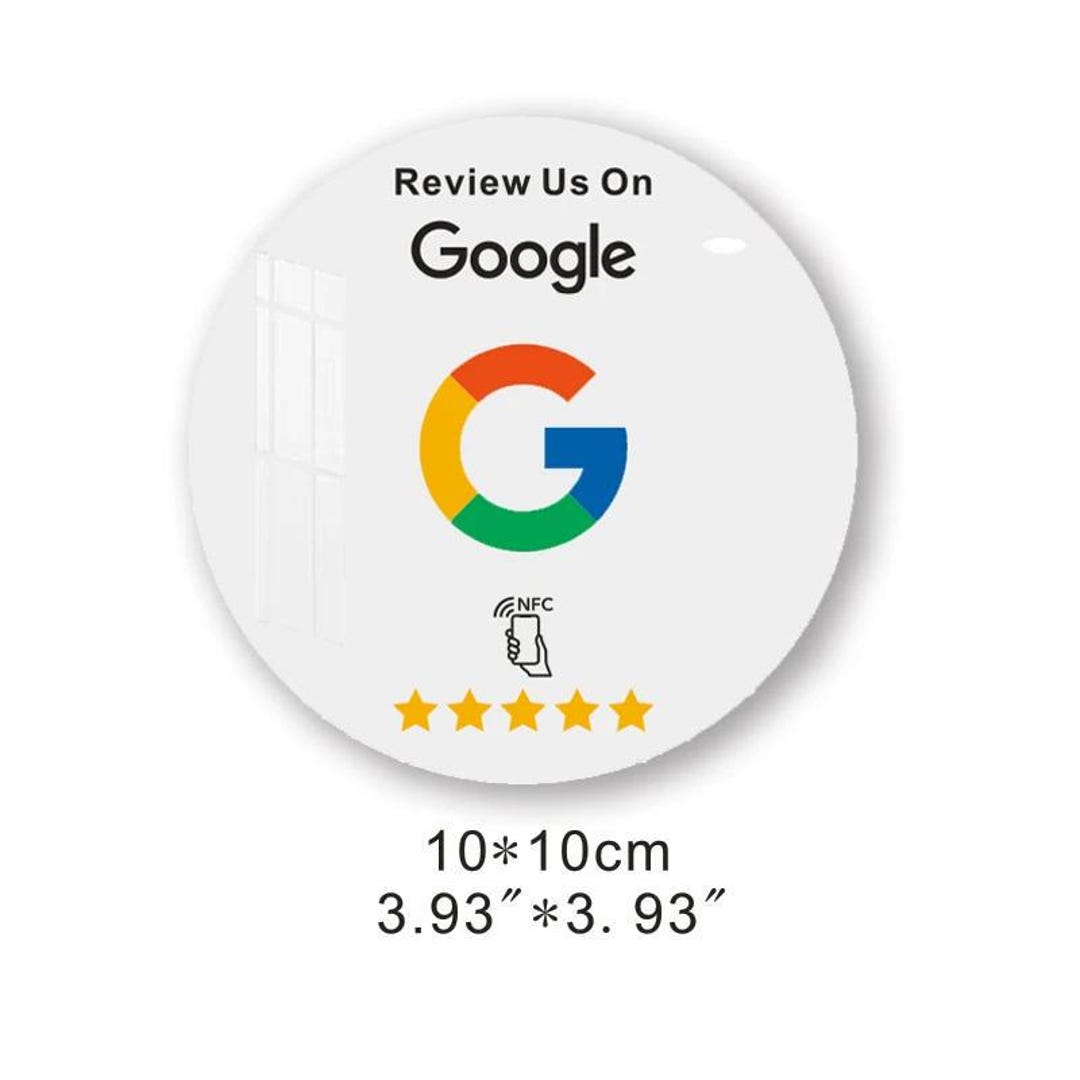 Google Review NFC Plate Acrylic Material Mirror Effect Digifeel Improve ...