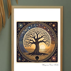 Wicca Tree of Life Art Print - Etsy