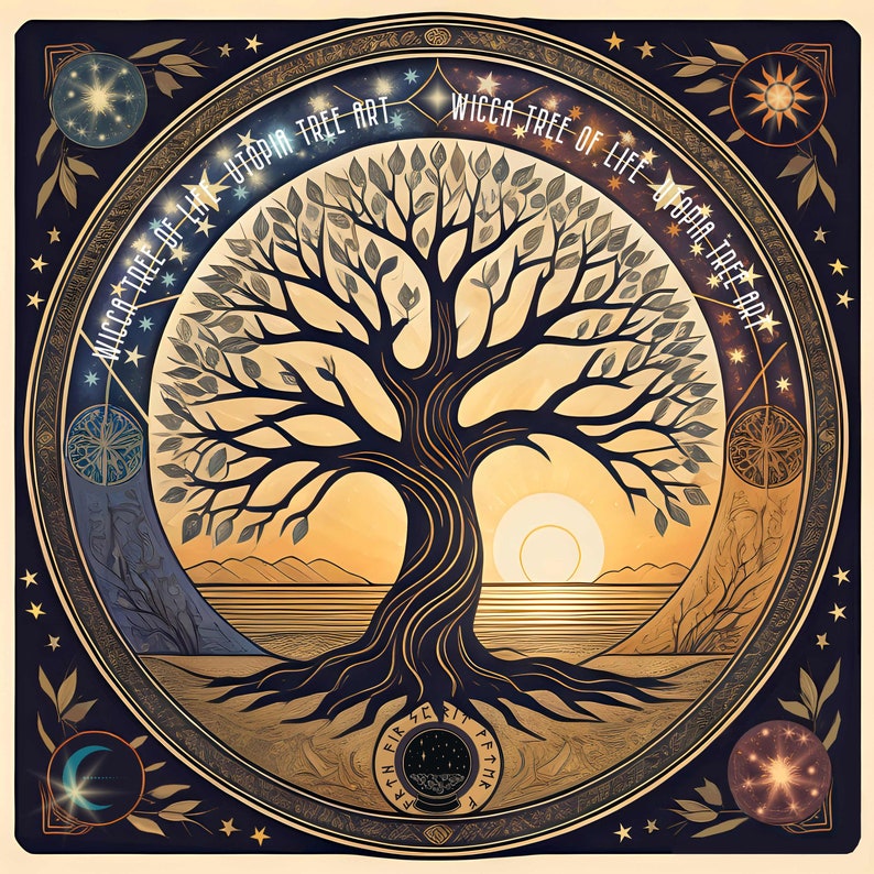 Wicca Tree of Life Art Print - Etsy