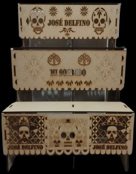 Pack Vectores Altares Dia De Muertos Laser Mdf 3mm, 5.5mm, Nichos Y ...