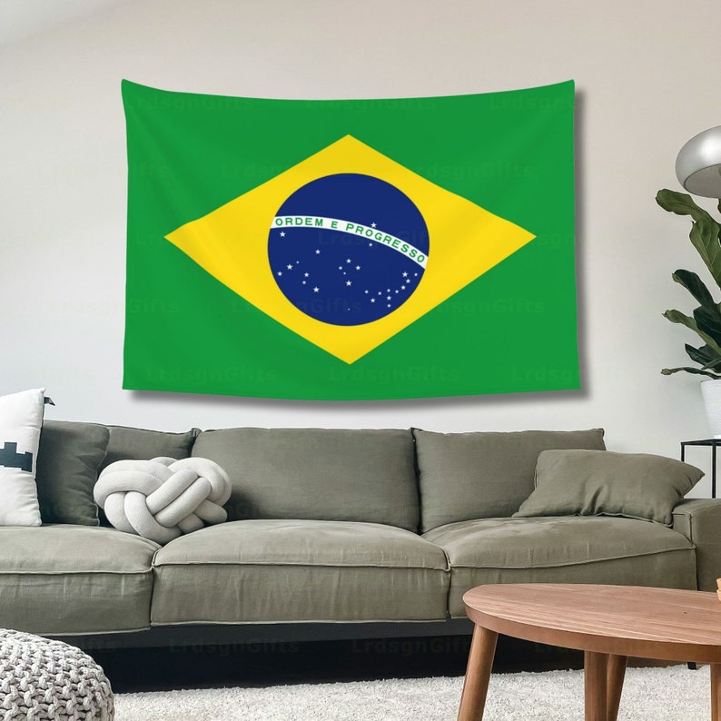 Brazil National Flag Tapestry Custom Soccer Tapestry Copa América 2024 ...