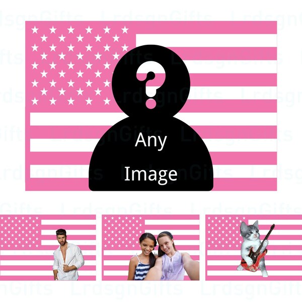 Pink Custom American Flag - Etsy