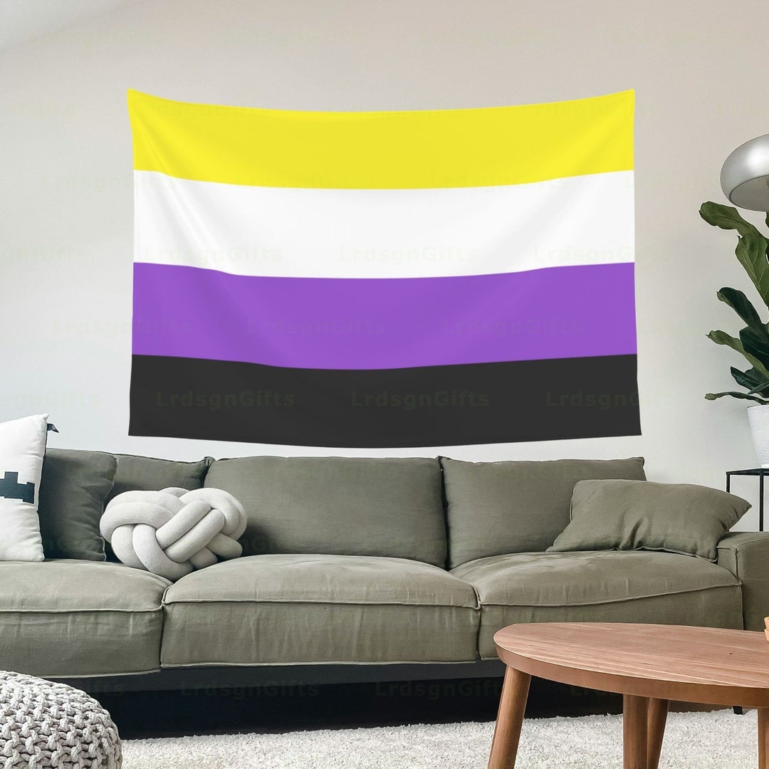 Nonbinary Pride Flag Tapestry Pride Tapestry Pride Month Flag Tapestry Home Decor LGBTQ Flag ...