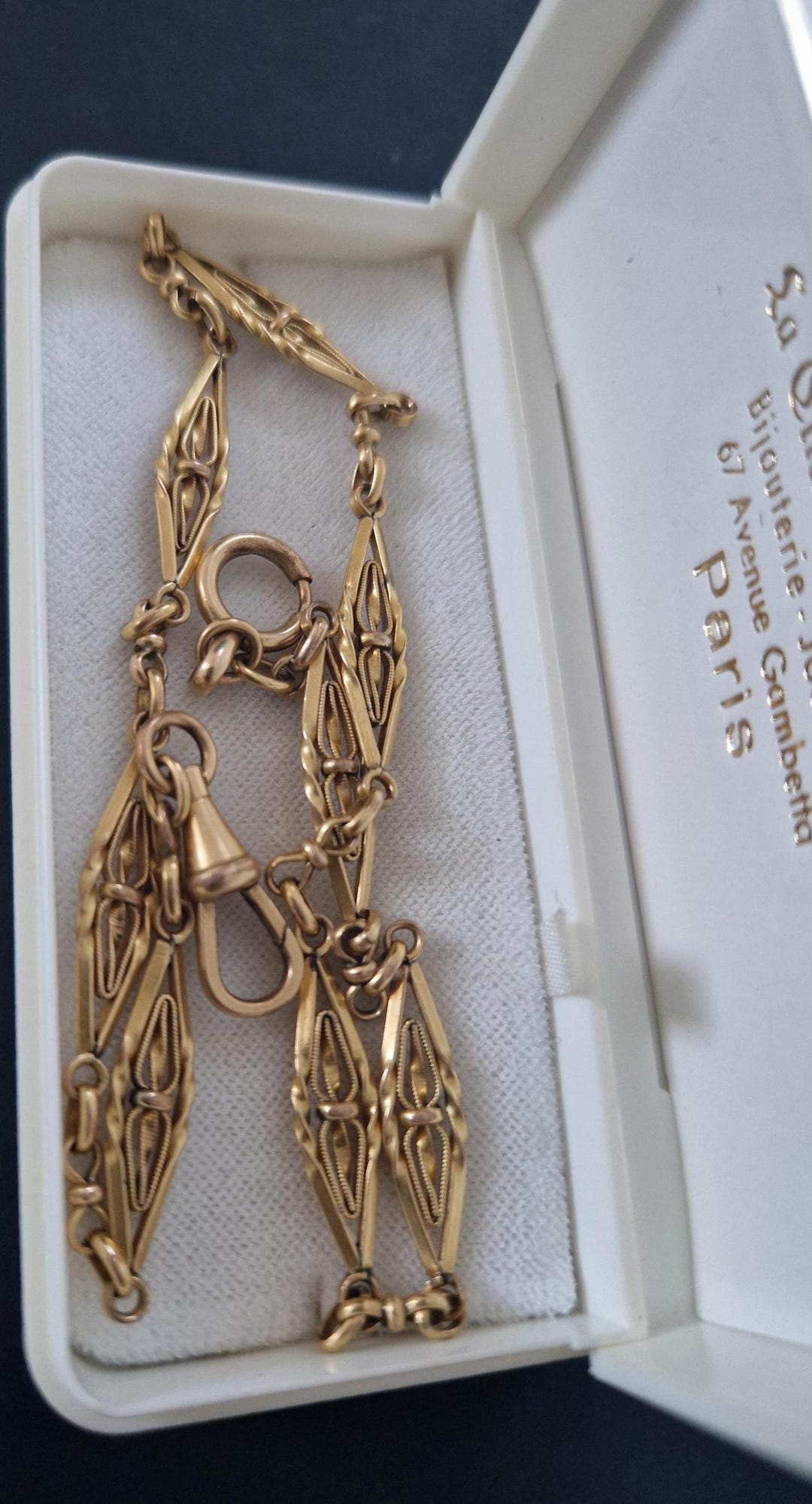 Antique Pocket Watch Chain Gold Filled Hallmark ''oria - Etsy