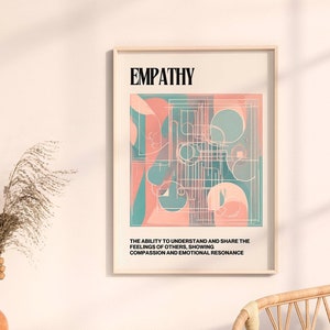 Abstract Empathy Art Print • Emotional Poster Series • Description of ...