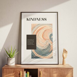 Kindness Poster for Emotional Decor • Modern Psychology Inspired ...