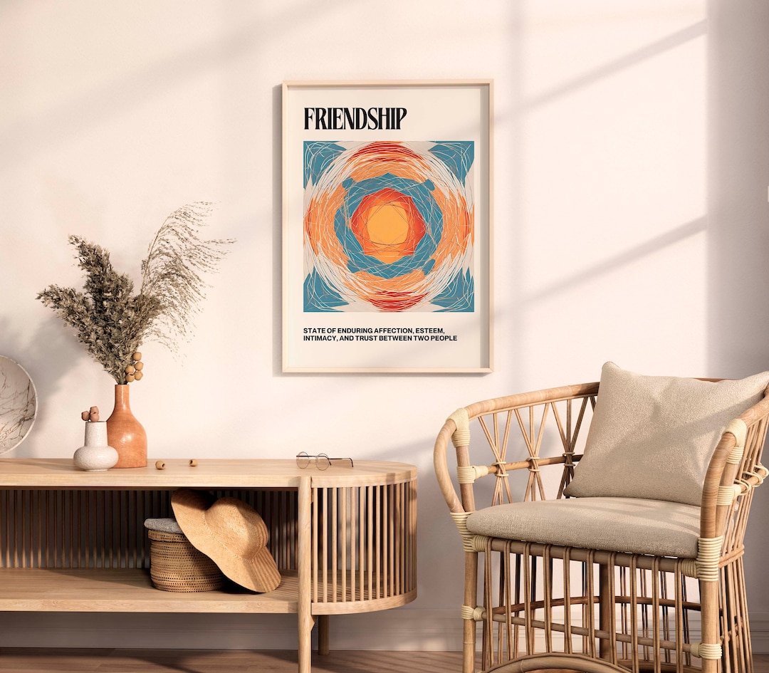 Abstract Friendship Art Print • Digital Emotional Series Poster for ...