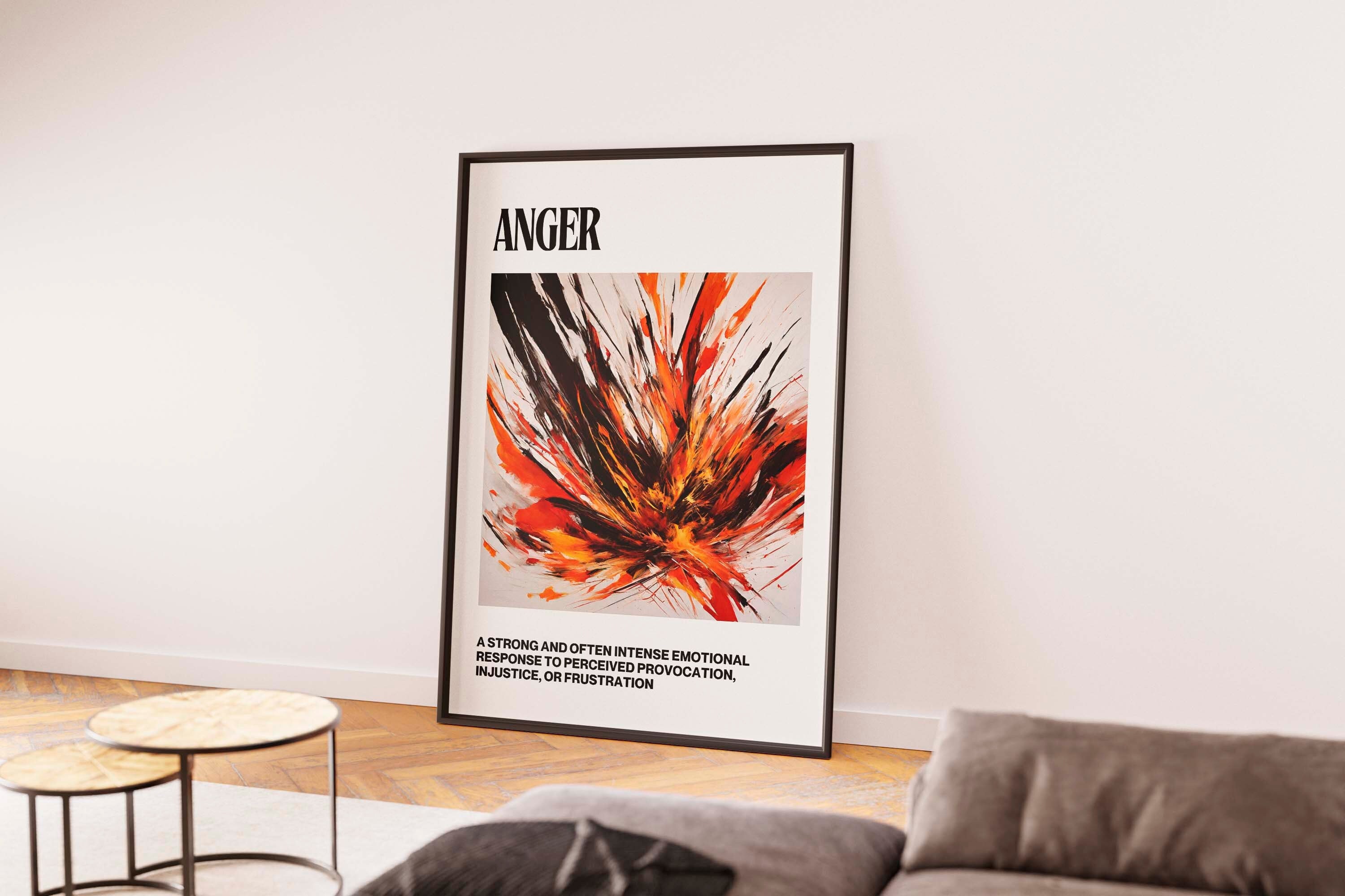 Anger Poster • Emotions Abstract Wall Art Series • Perfect for ...