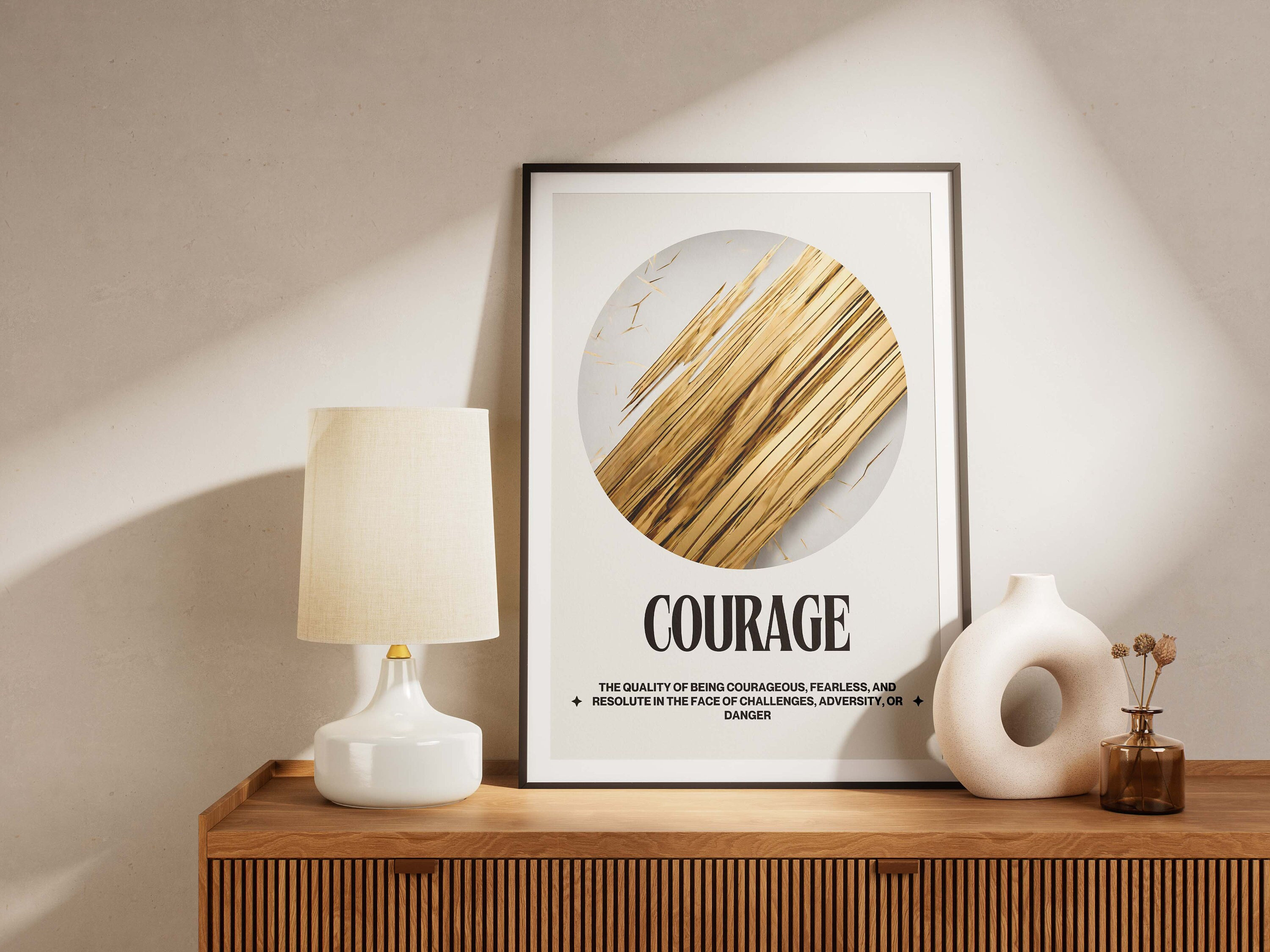 Courage Digital Poster Abstract Art for Psychology Spaces Emotions ...