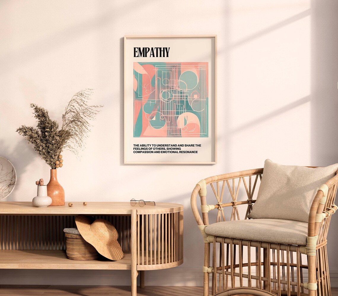 Abstract Empathy Art Print • Emotional Poster Series • Description of ...