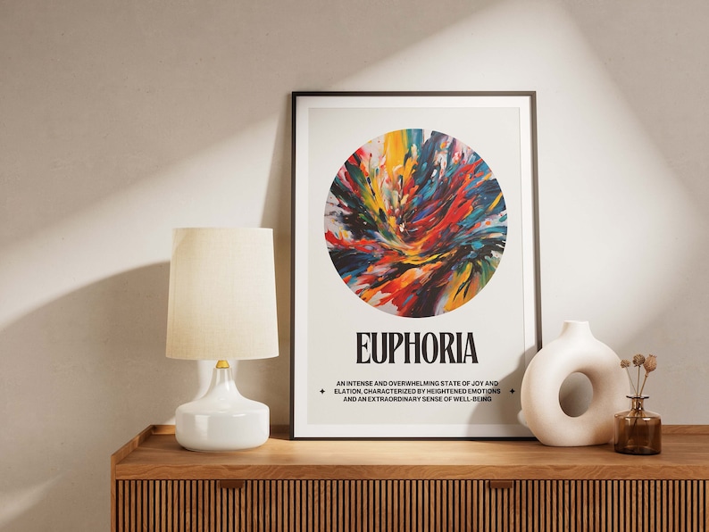 Euphoria Abstract Digital Poster • Emotions Series • Description of ...