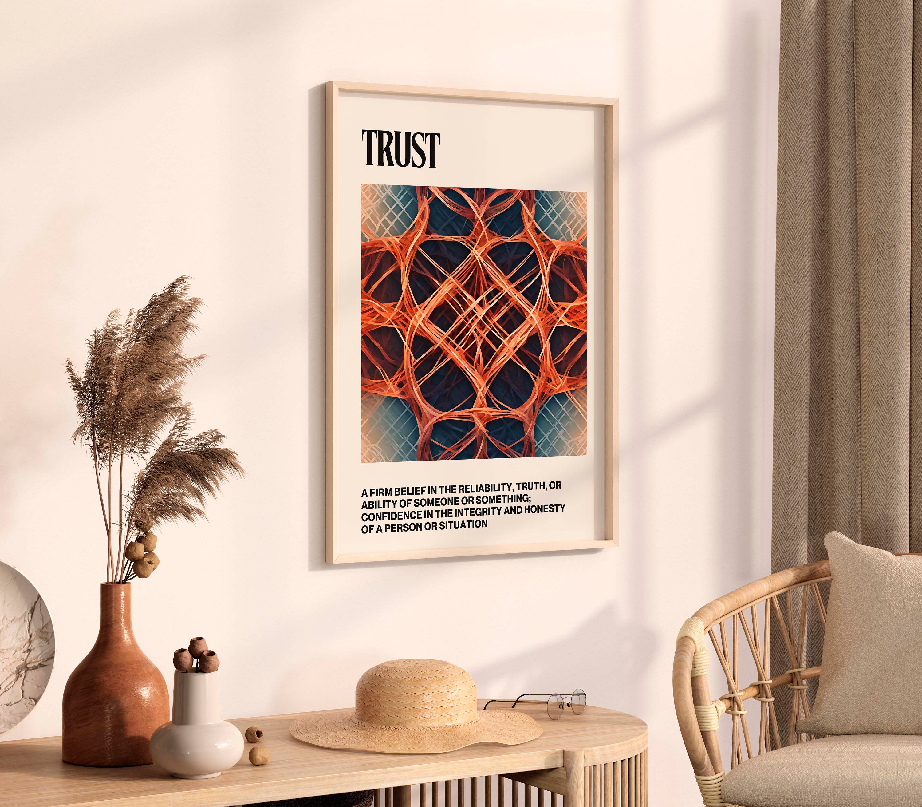 Trust Digital Abstract Poster for Psychology Lovers Office and Therapy ...