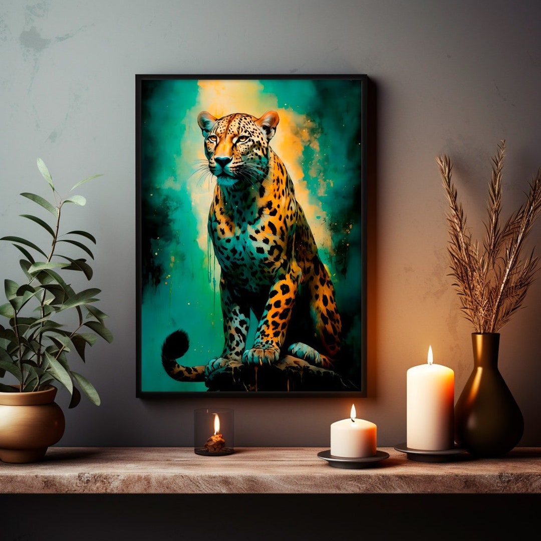 Digital Leopard Print for Scorpio Zodiac. Ideal Astrology Gift & Decor ...