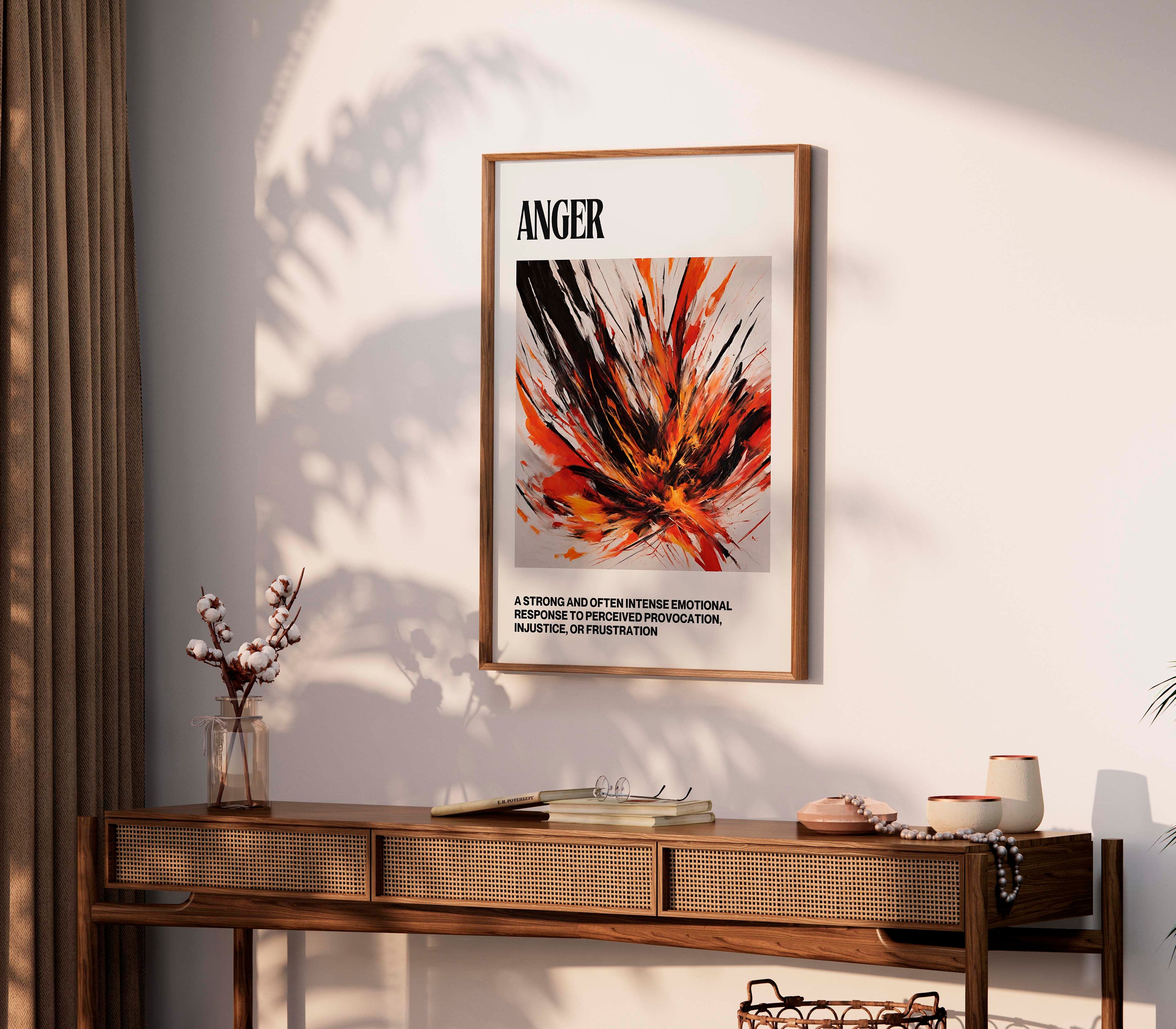 Anger Poster • Emotions Abstract Wall Art Series • Perfect for ...