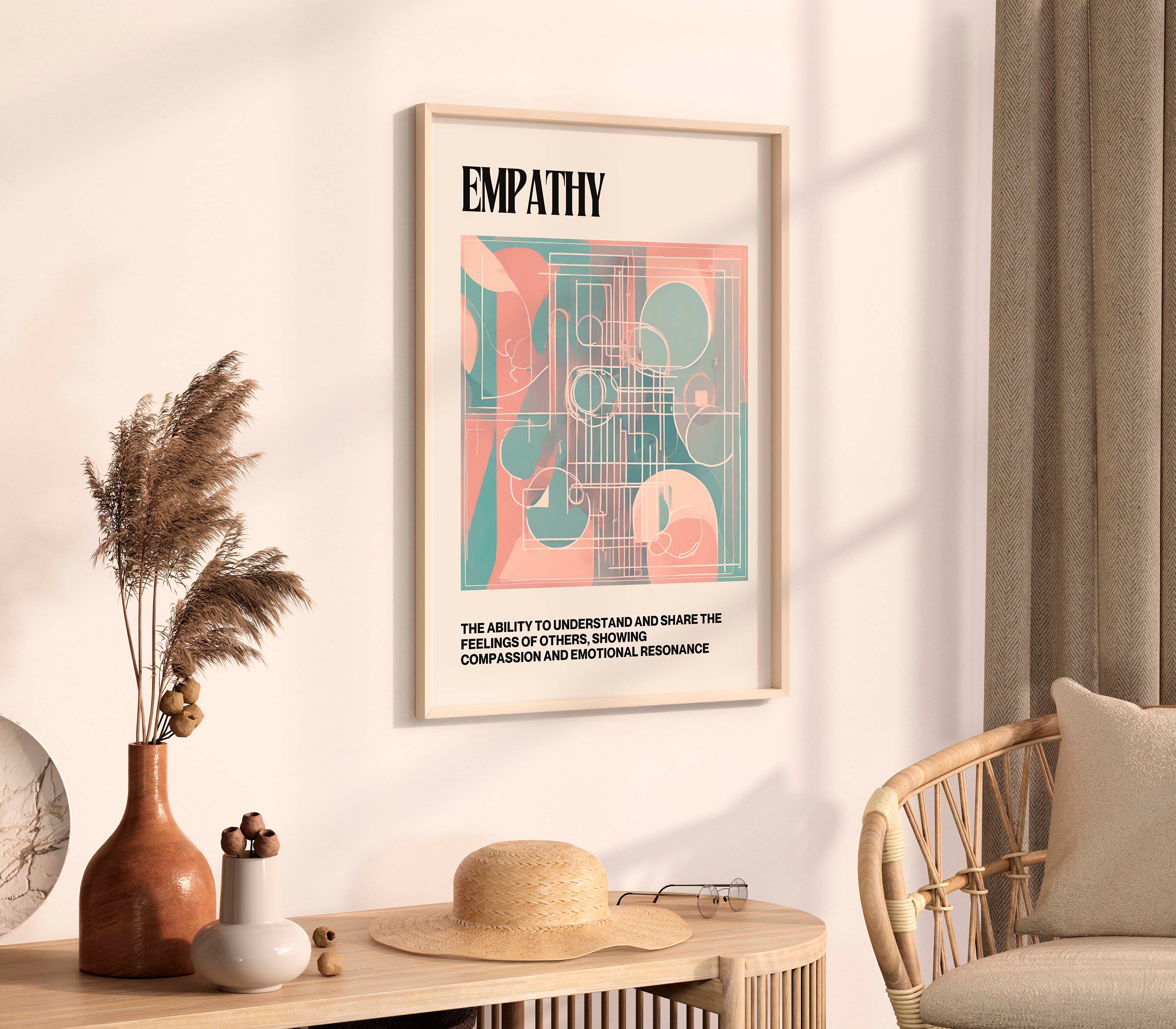 Abstract Empathy Art Print • Emotional Poster Series • Description of ...