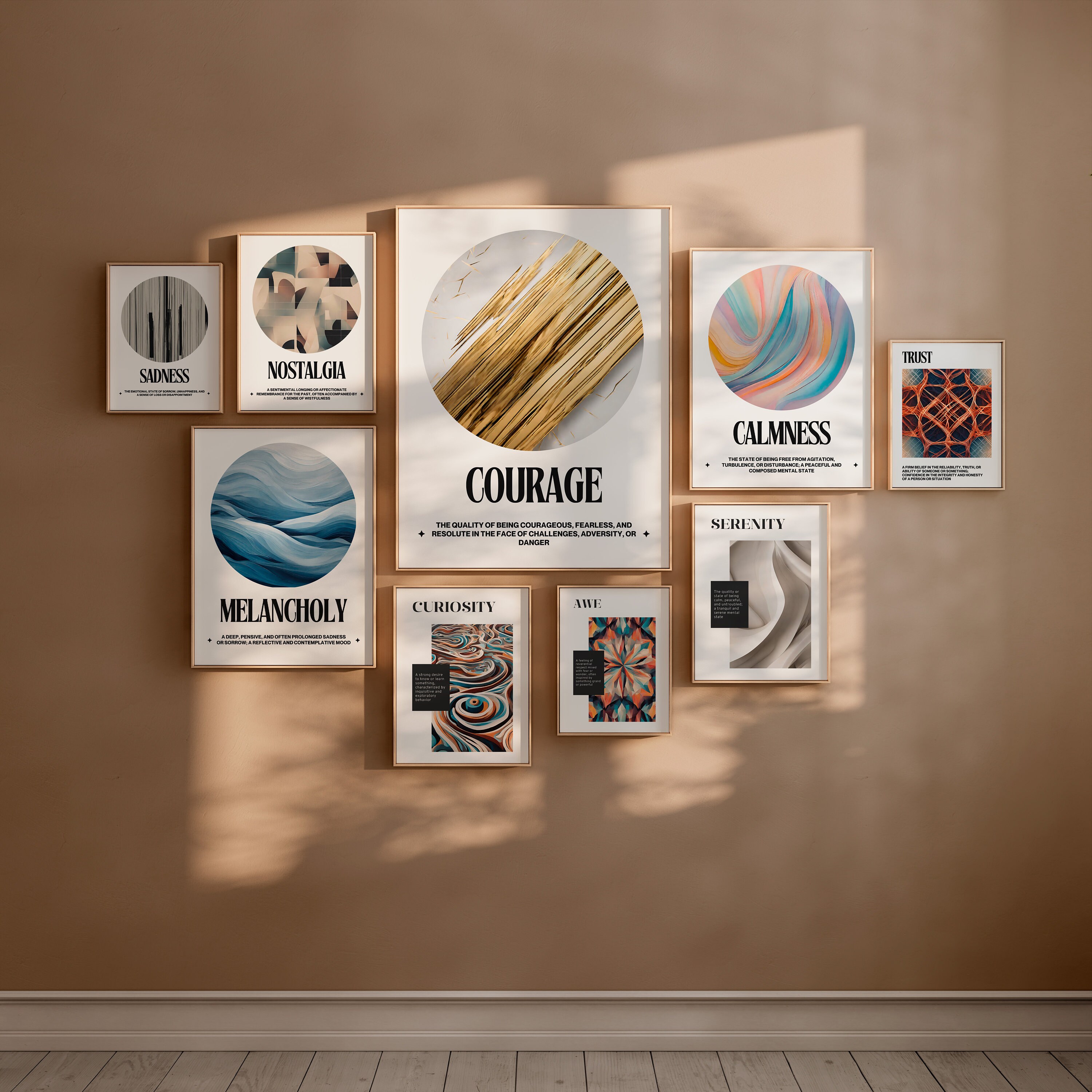 Courage Digital Poster Abstract Art for Psychology Spaces Emotions ...