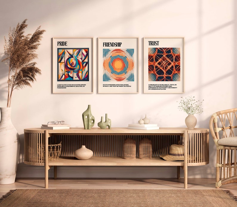 Emotions of Connection Trio Art Prints • Pride, Friendship, Trust ...