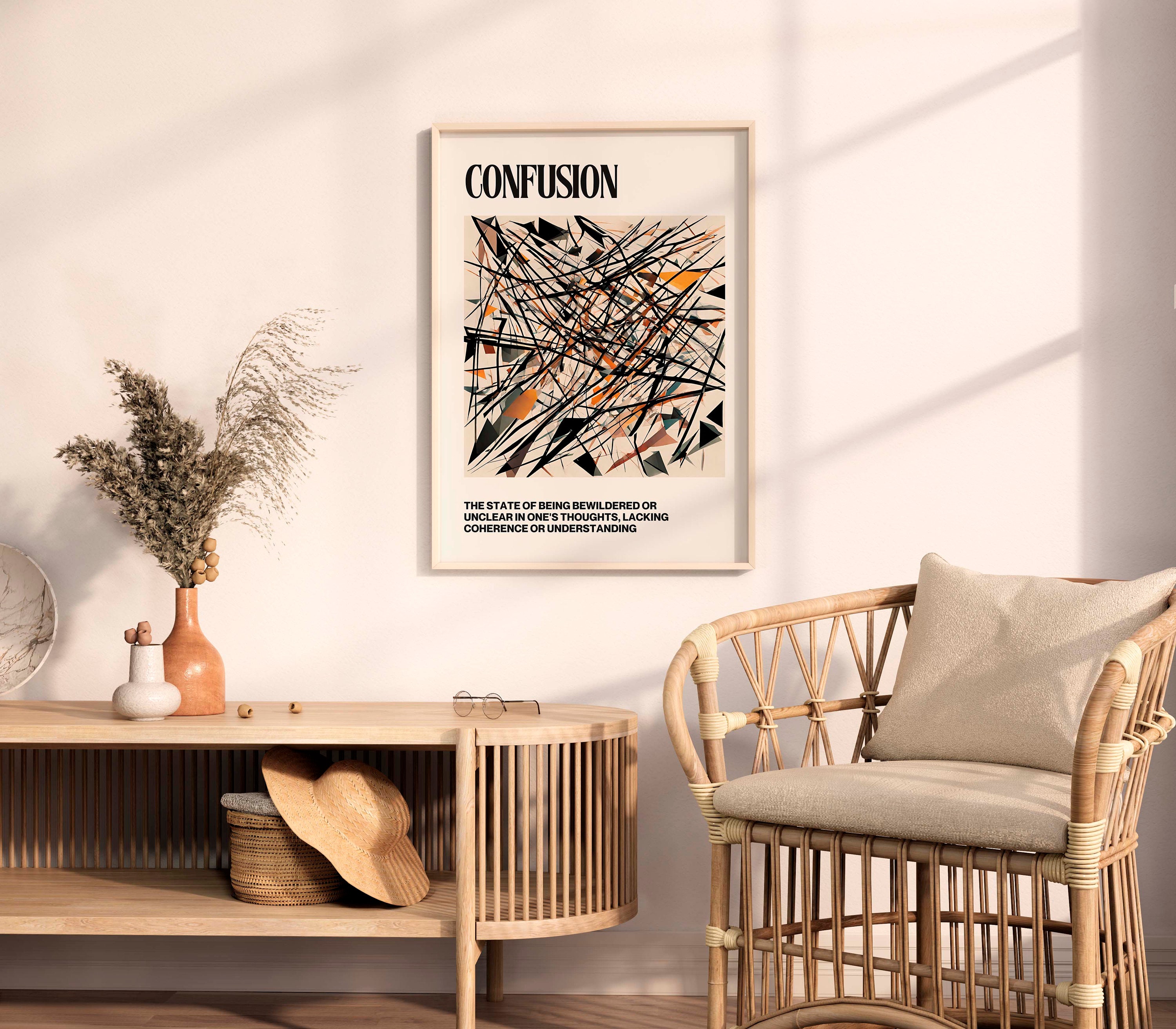 Confusion Digital Poster Abstract Art for Psychology Spaces Emotions ...