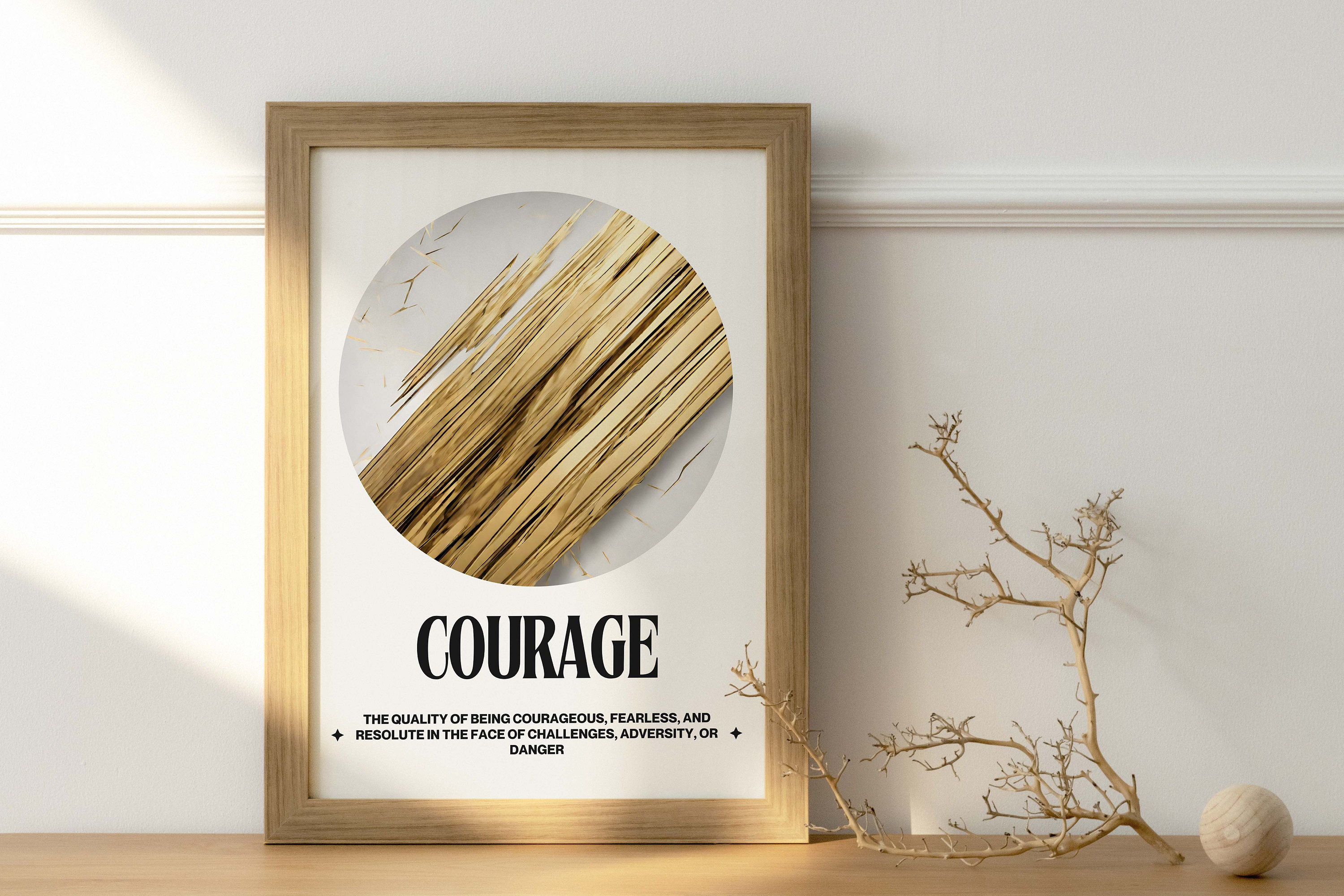 Courage Digital Poster Abstract Art for Psychology Spaces Emotions ...