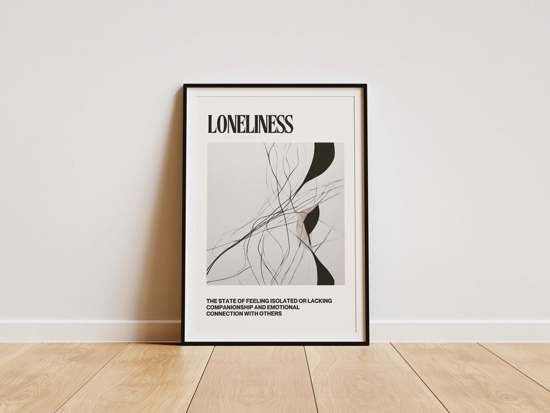 Loneliness Abstract Poster for Psychology Lovers • Emotional Office ...